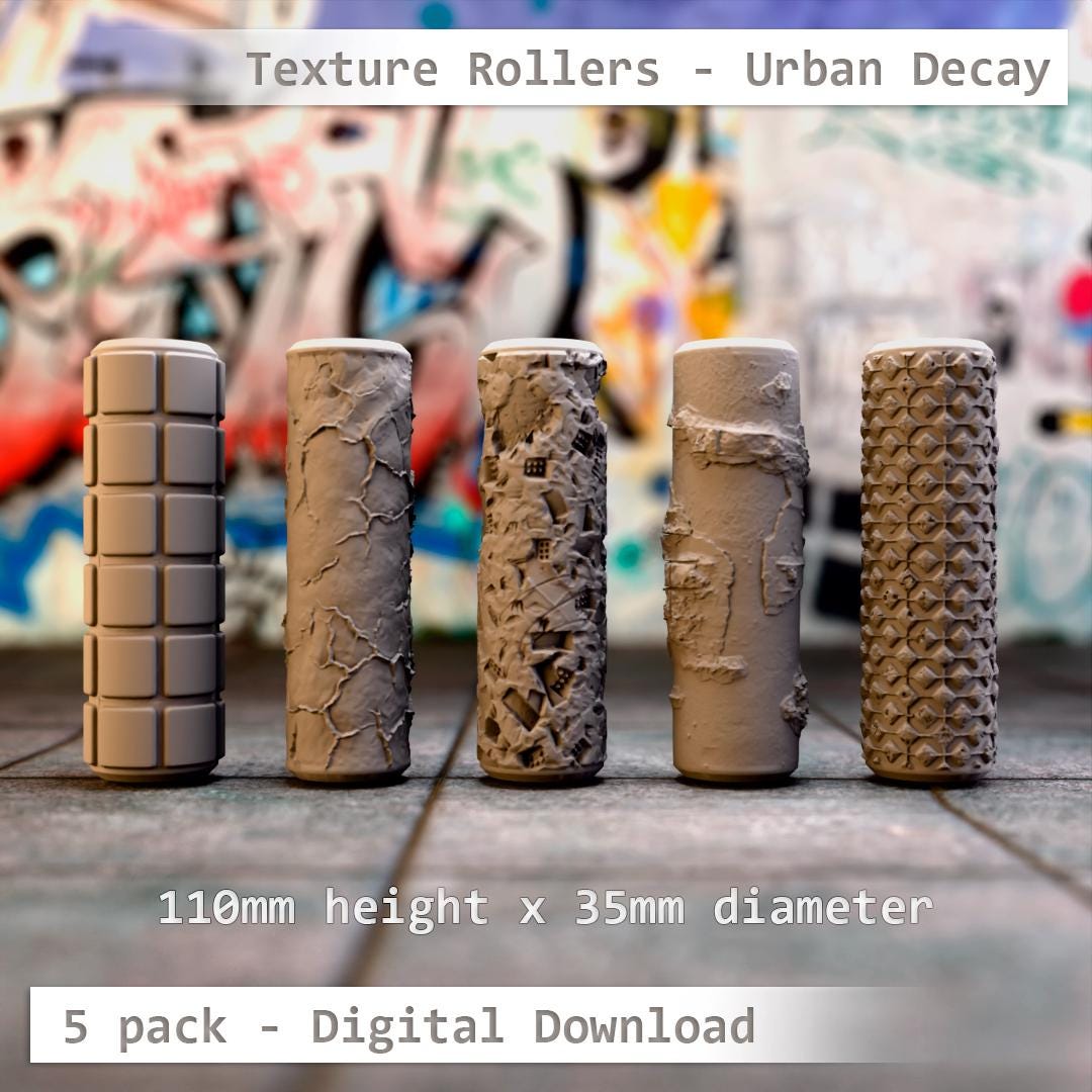 Texture Rollers - Urban Decay (5 Pieces) - Etsy