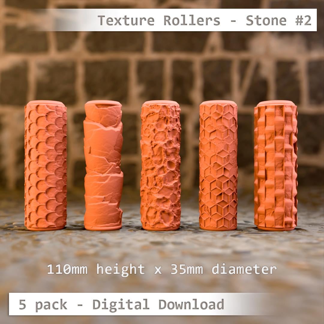 Texture Rollers - NEW Stone Pack #2 (5 Pieces) - Etsy