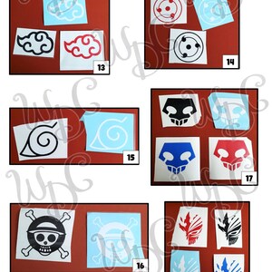 Assorted Anime Vinyl Decal - Etsy