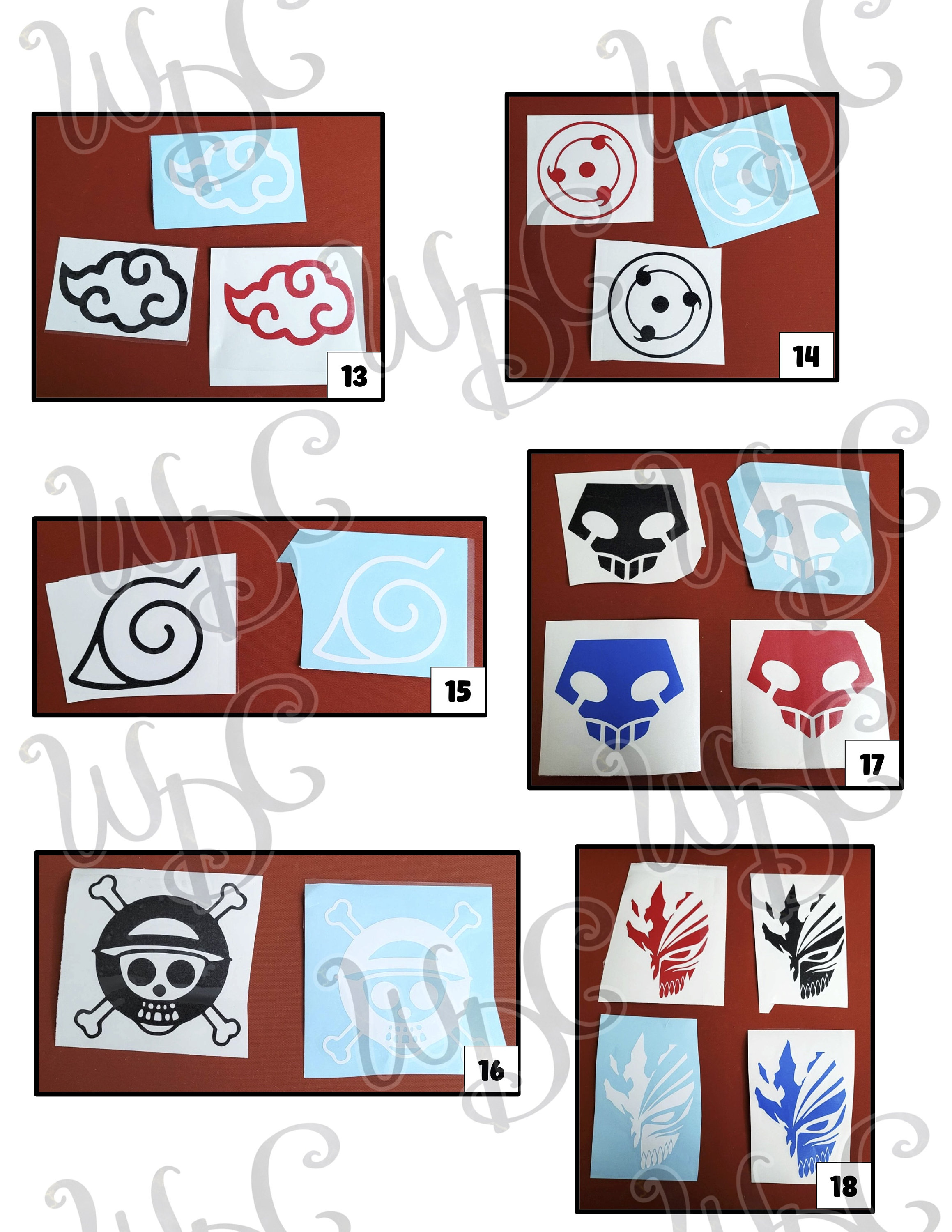 Assorted Anime Vinyl Decal - Etsy