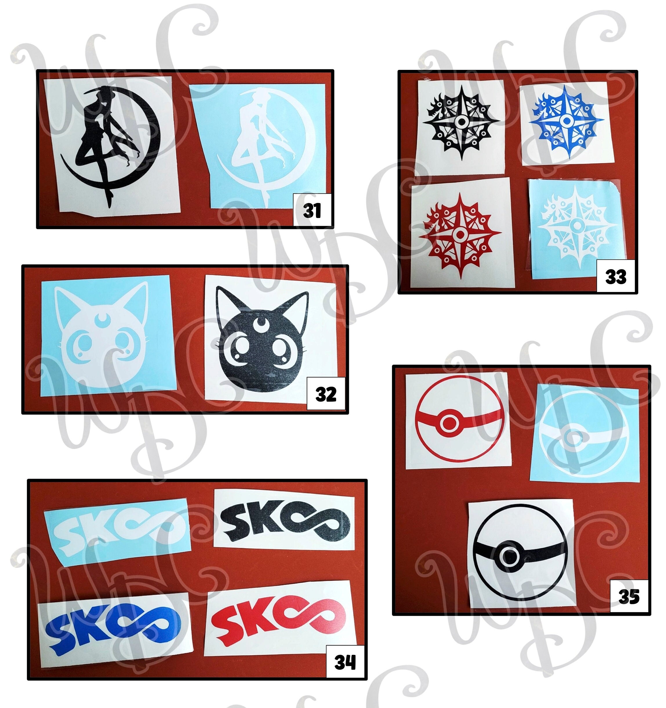 Assorted Anime Vinyl Decal - Etsy