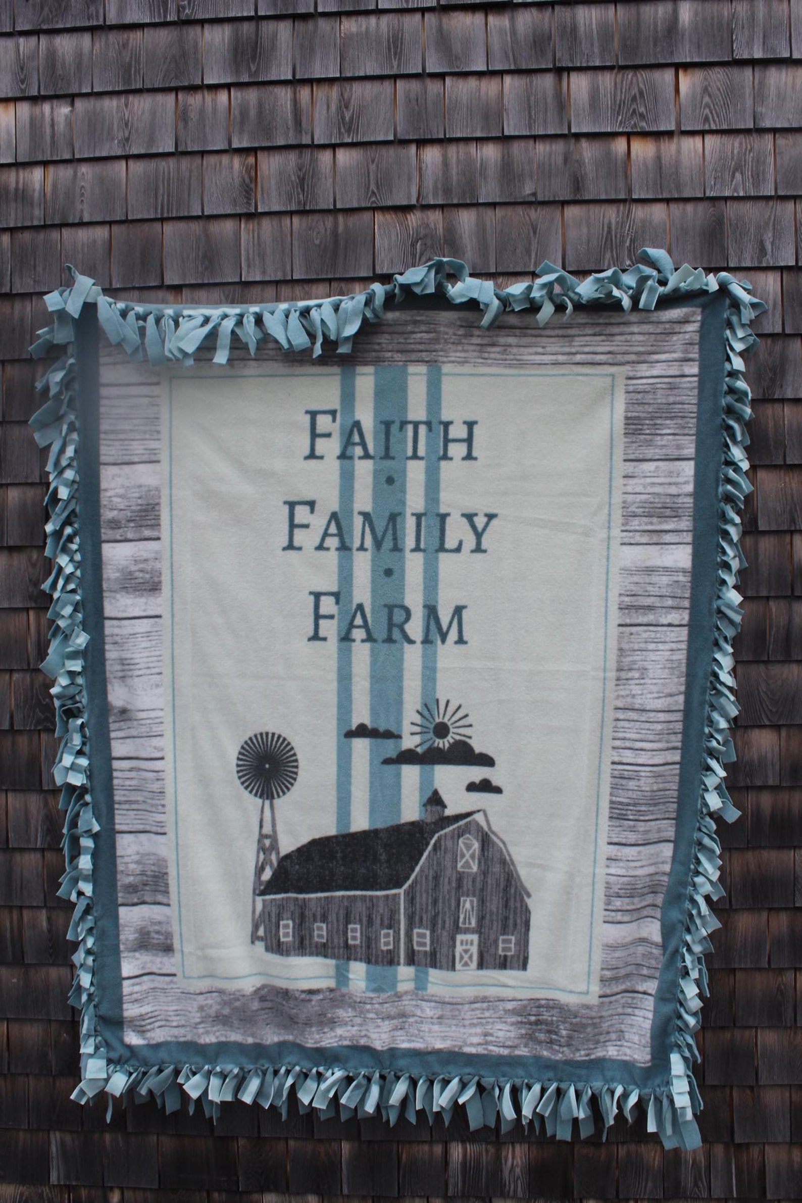 Faith Family Farm Fleece Cuddle Blanket - Etsy
