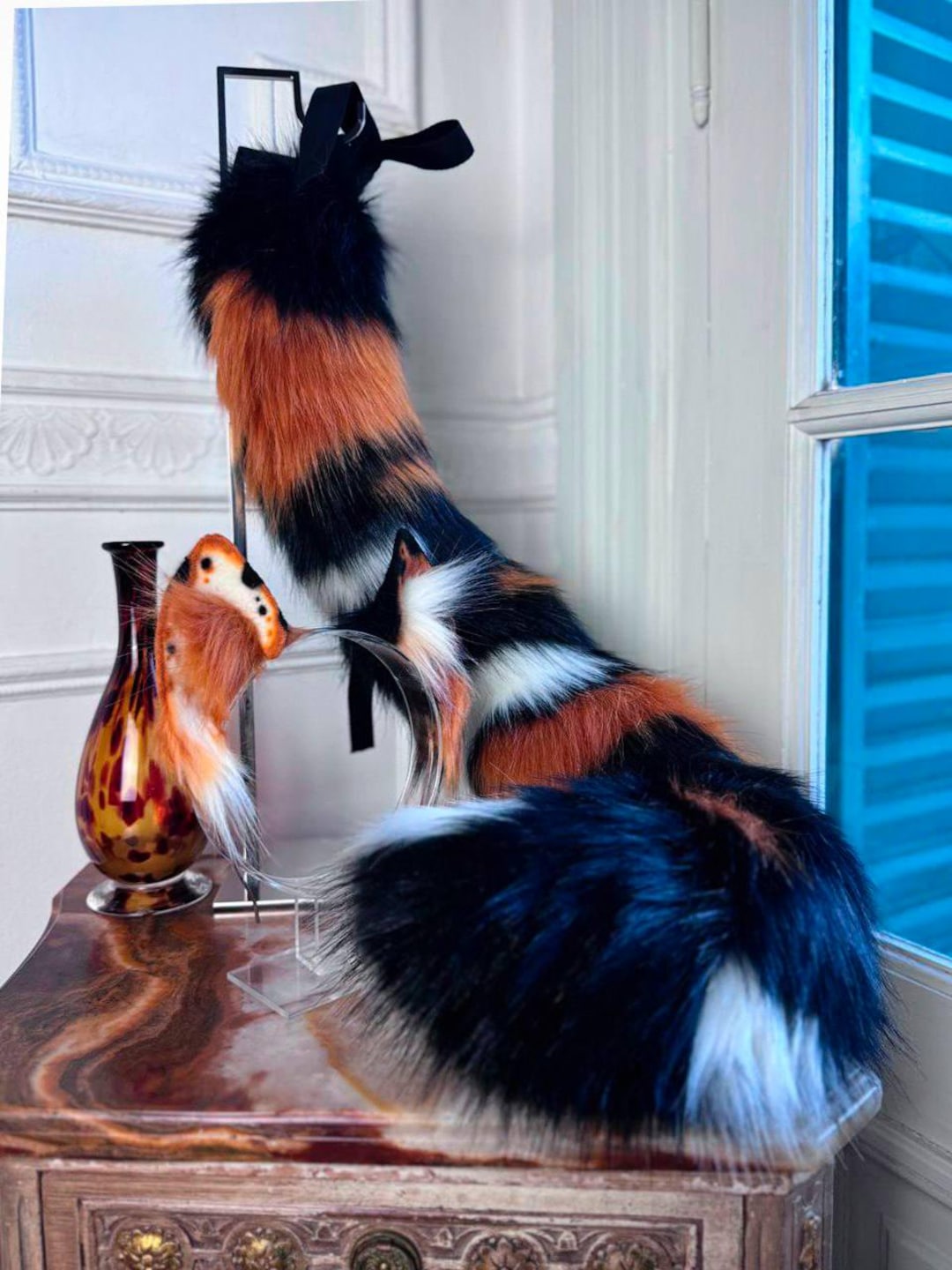 Faux Fur Calico Cat Ears and Tail - Etsy