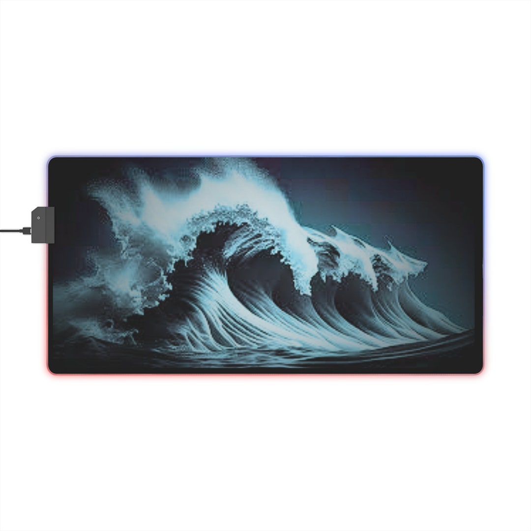 Blue LED Sea Wave Gaming Mouse Pad - Etsy