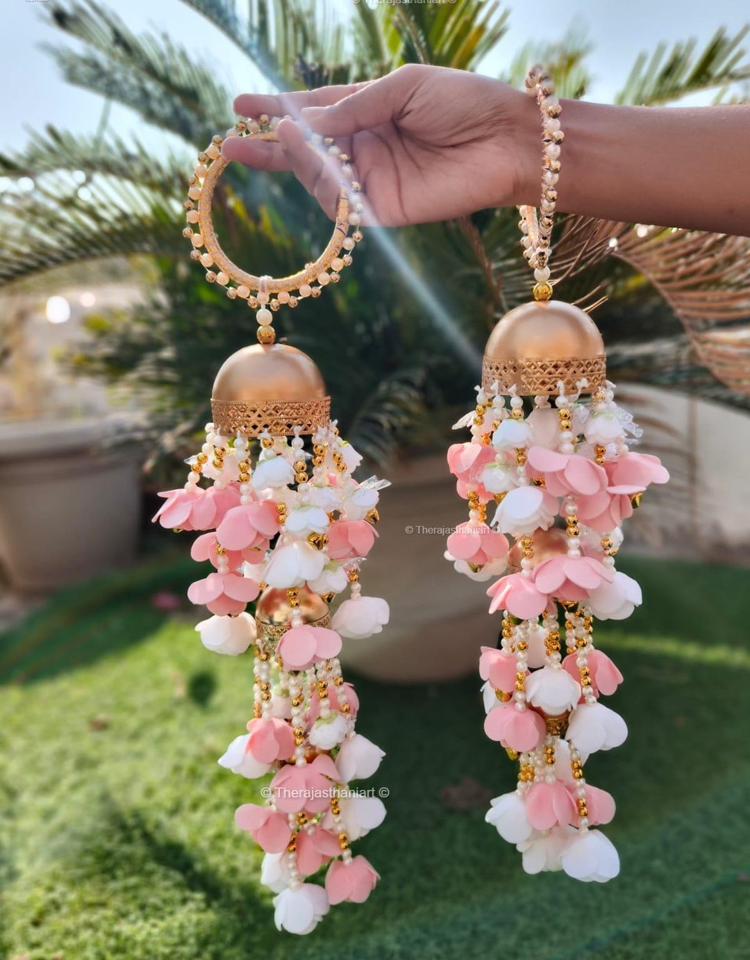 Punjabi Floral Kaleera, Hathpool Bangles – Set of 2 Foam Flower ...