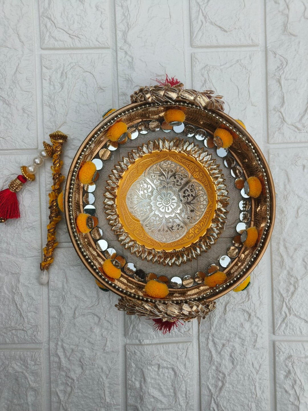Gorgeous Haldi Ceremony Platter ,wedding Haldi Thali Decor ,beautiful ...
