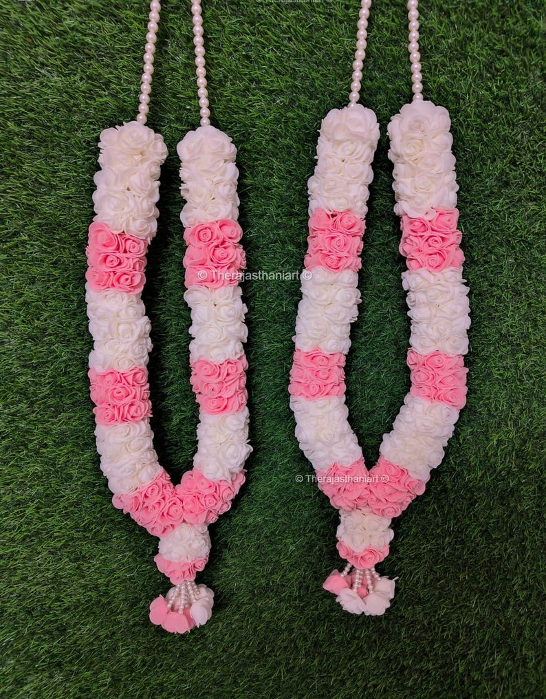Foam Flower Peony Wedding Garland Pair– Indian Wedding Varmala, Jaimala ...