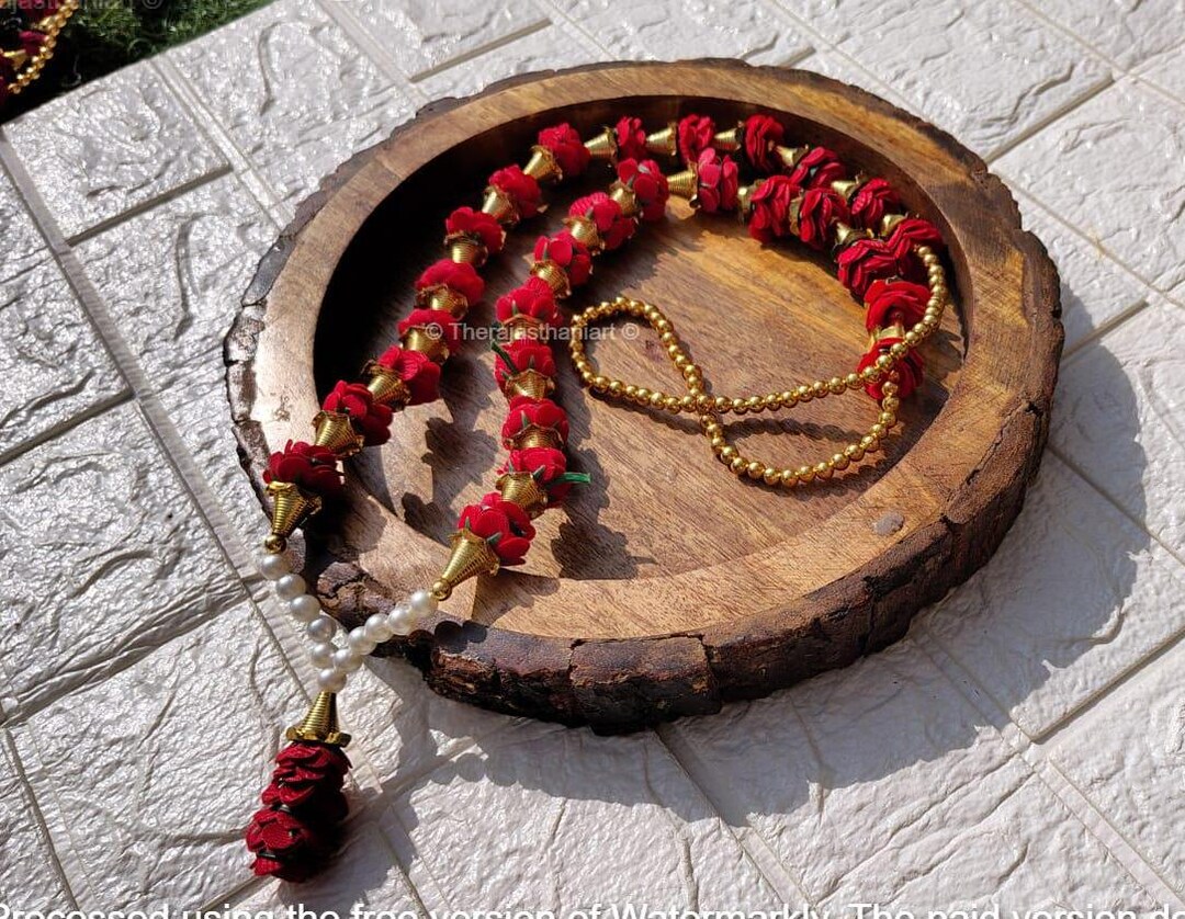 Artificial Flower Milni Garland –red, Pink, Yellow Floral Mala for ...