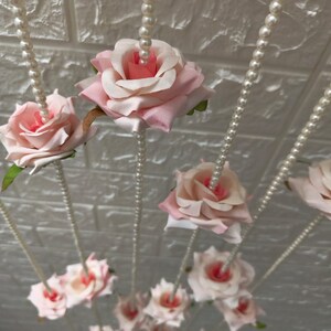 Rose Flower Pearl Garlands for Indian Wedding Decor, Nikah Parda ...