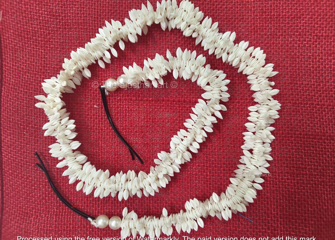 Artificial Jasmine Gajra for Braid, Indian Bridal Hair Accessory ...
