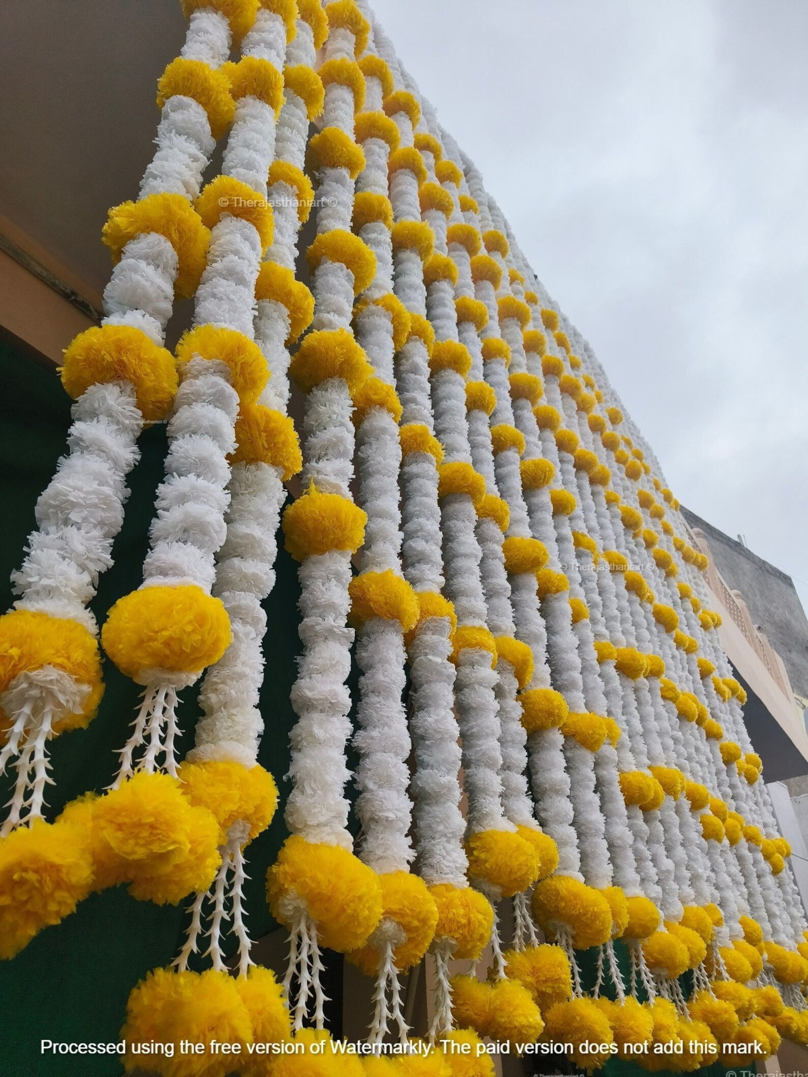 6 Feet -12 Feet Marigold Complete Backdrop Set up With New Design for ...