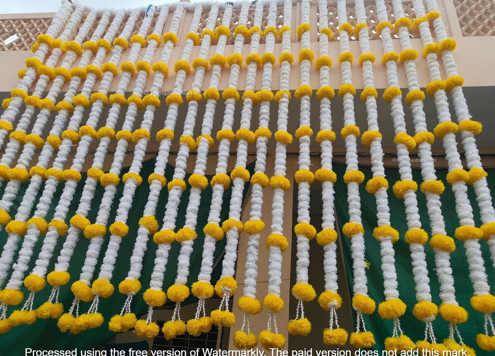 6 Feet -12 Feet Marigold Complete Backdrop Set up With New Design for ...