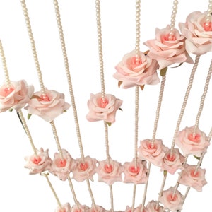 Rose Flower Pearl Garlands for Indian Wedding Decor, Nikah Parda ...