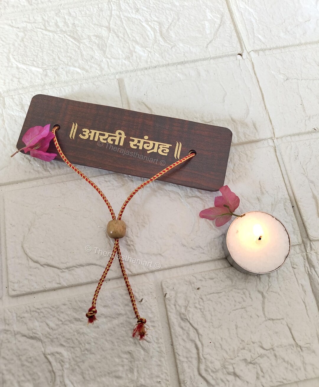 Handcrafted Wooden Chalisa Aarti Sangrah Book Written on Tadpatra ...