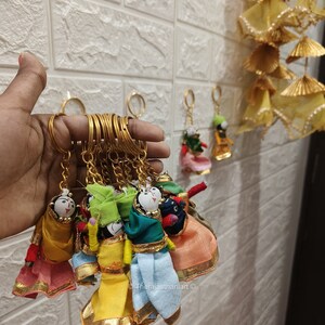 Assorted Color Puppet Keychain–traditional Indian Souvenir With Doll ...