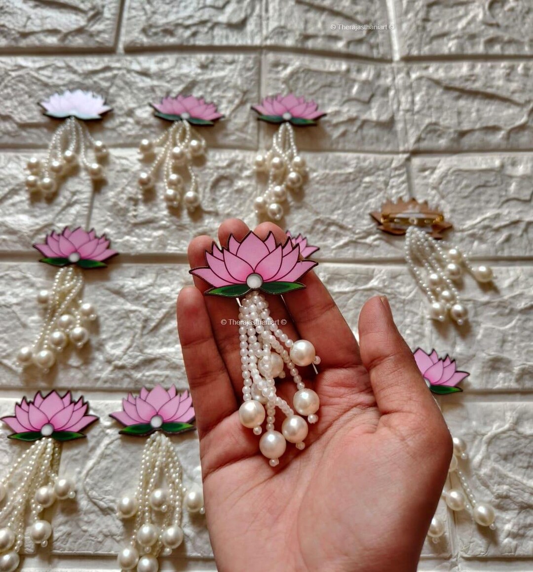 Lotus Flower Luxury Brooch | Pearl Lapel Pin |unisex Formal Brooch ...
