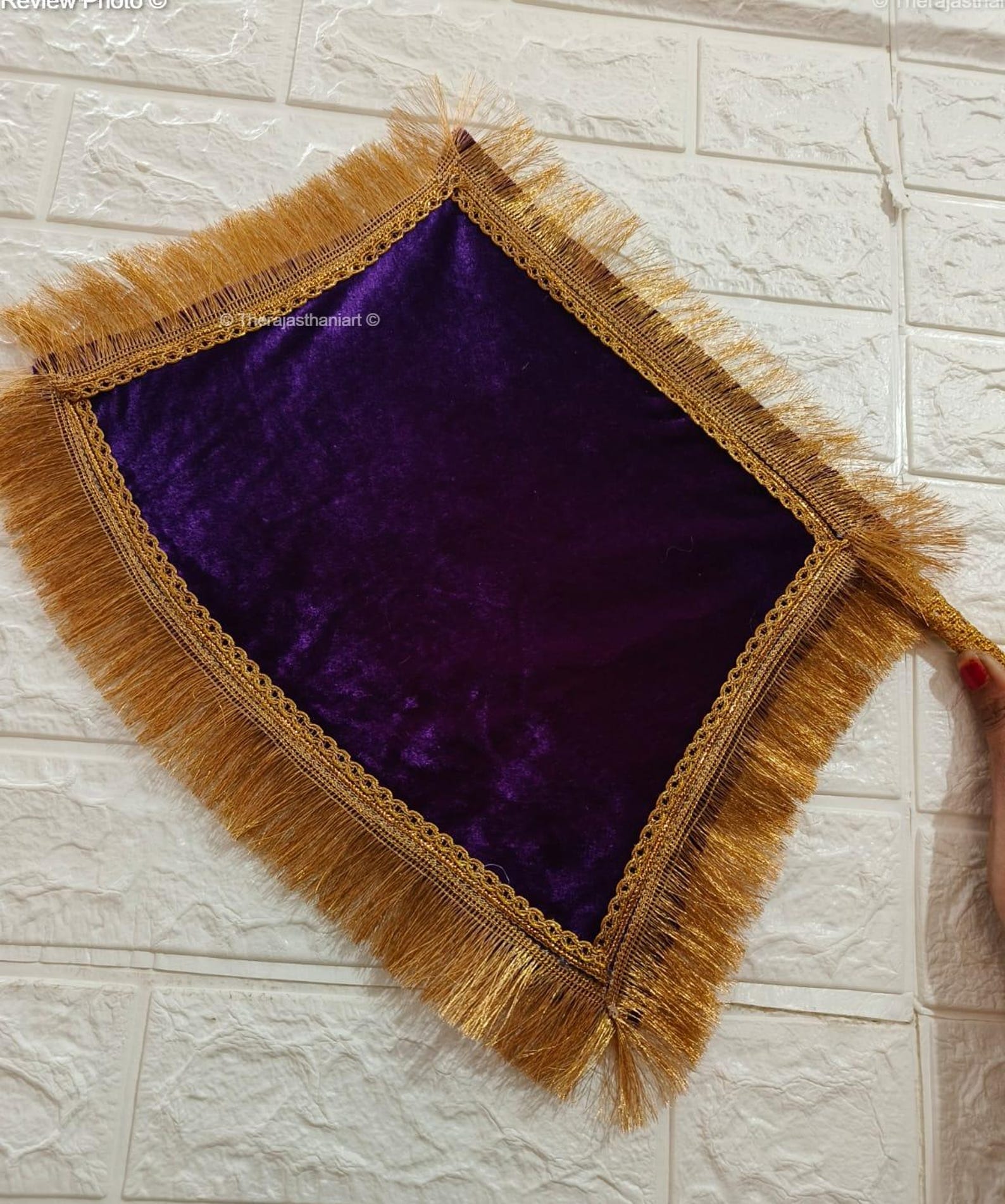 Handmade Velvet Handfan With Wooden Handle Traditional Pakhi/pankhi for ...