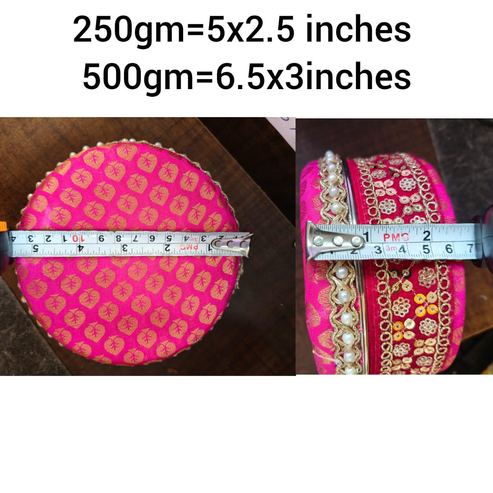 Decorative Stainless Steel Ladoo Boxes, Brocade Thamboolam ...