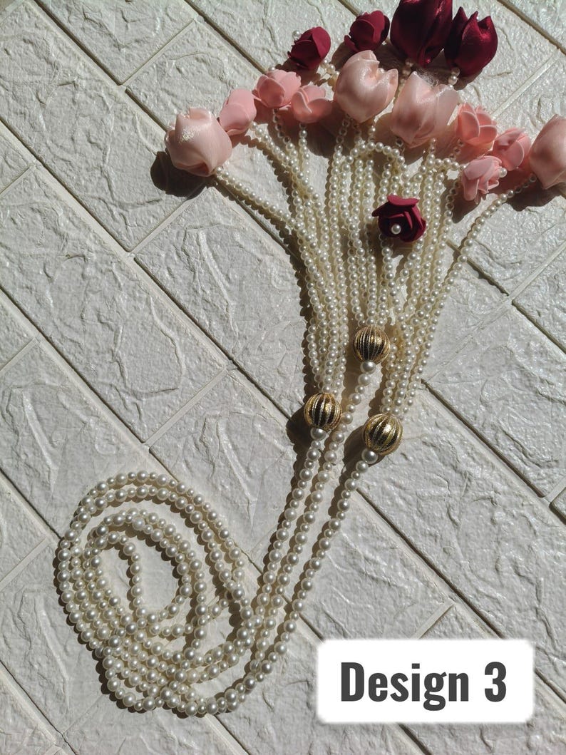 3 Types Pearl Flower Parandi for Women, Punjabi Parandi Jewelry Indian ...