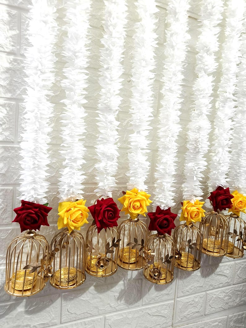 Handmade Jasmine Rose Cage String, Decorative String, Stage Backdrop ...