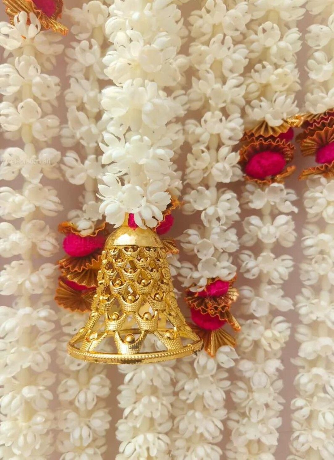 Mogra Bell Strings Jasmine Garlands With Pom Pom & Gota Phool | Perfect ...