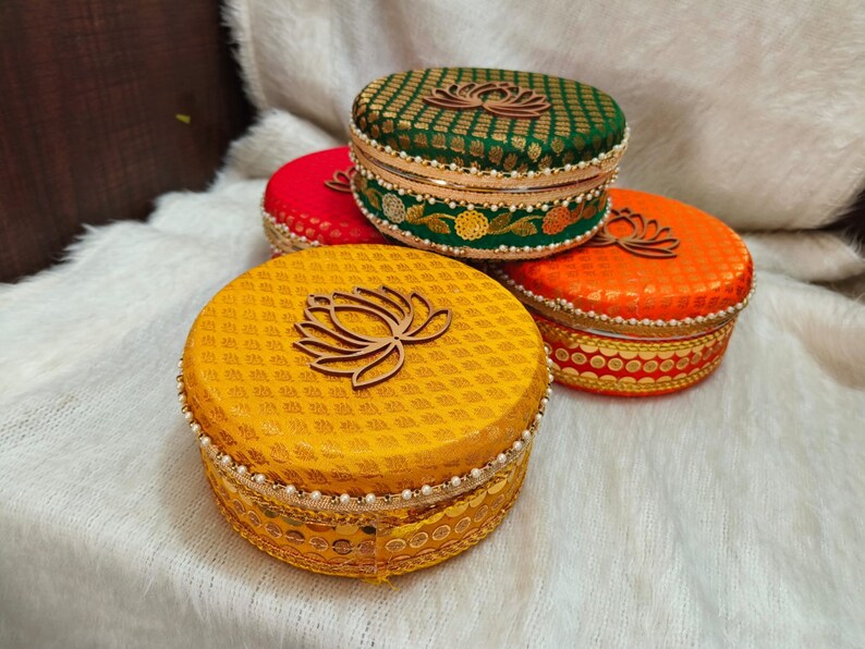 Brocade Steel Box With Lotus Design and Decorative Lace,bulk Steel ...