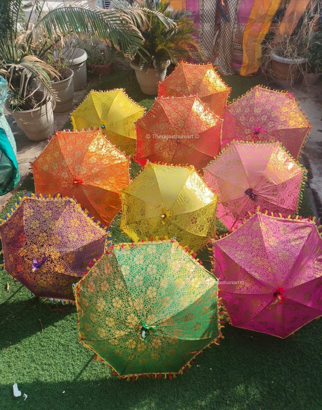 Decorative Umbrella Indian Traditional Parasol for Diwali & Weddings ...