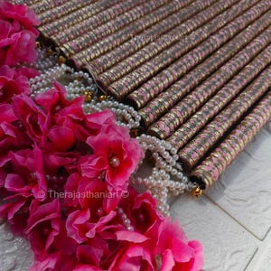 Vibrant Dandiya Garba Sticks Pair With Flower Tassels for Navratri ...