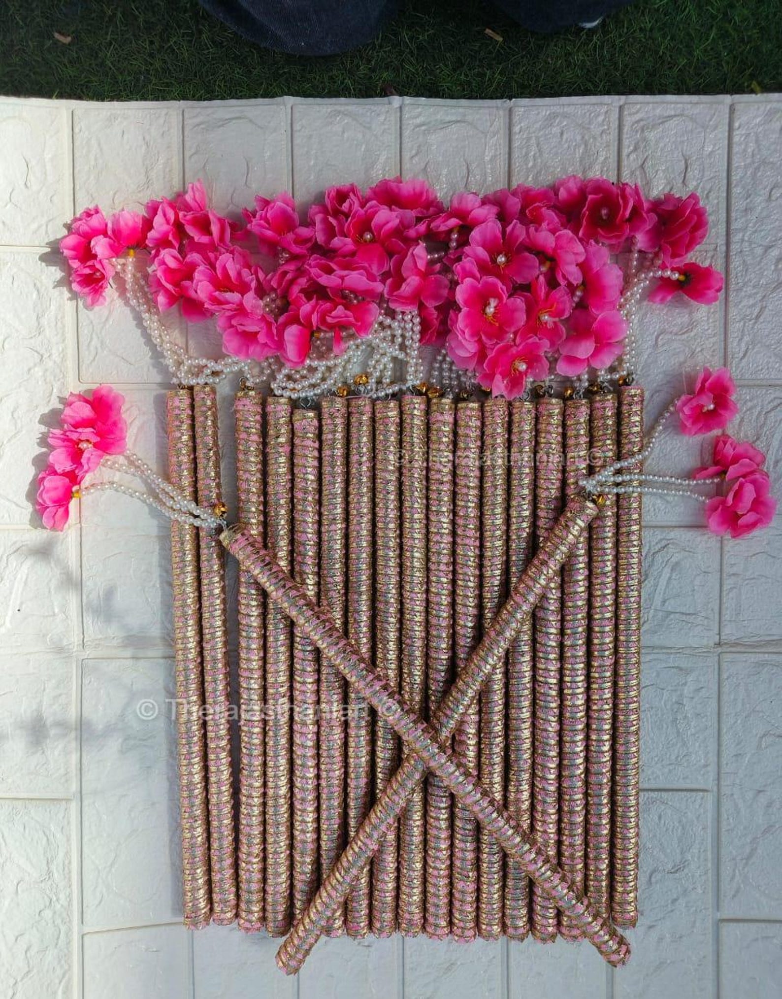 Vibrant Dandiya Garba Sticks Pair With Flower Tassels for Navratri ...