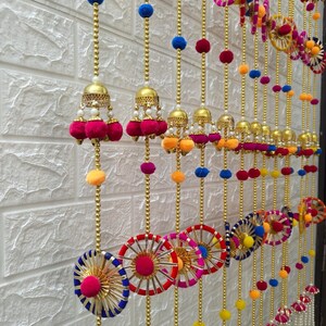 Decorative Wall Hanging Latkan Pom Pom Chakri - Perfect for Elegant ...