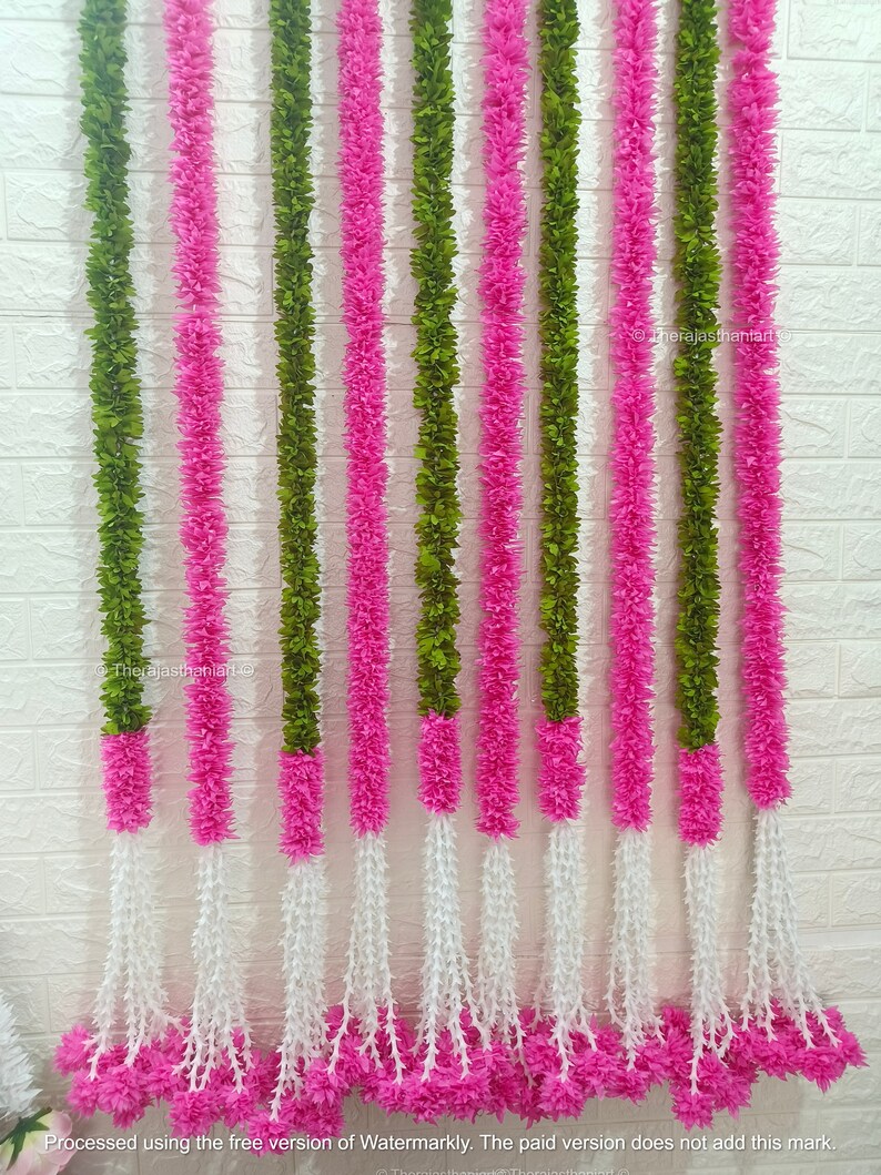 Pack of 10 Heavy Jasmine Garlands for Celling Decoration ,unique ...