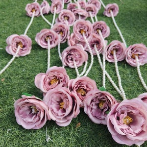 Rose Flower Pearl Garlands for Indian Wedding Decor, Nikah Parda ...