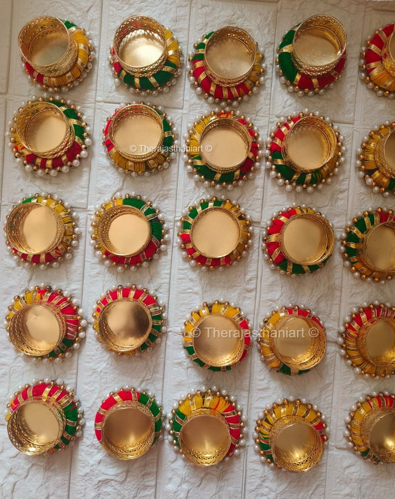 Handcrafted Multi-color Diya Holders | Perfect Diwali Return Gifts &tea ...