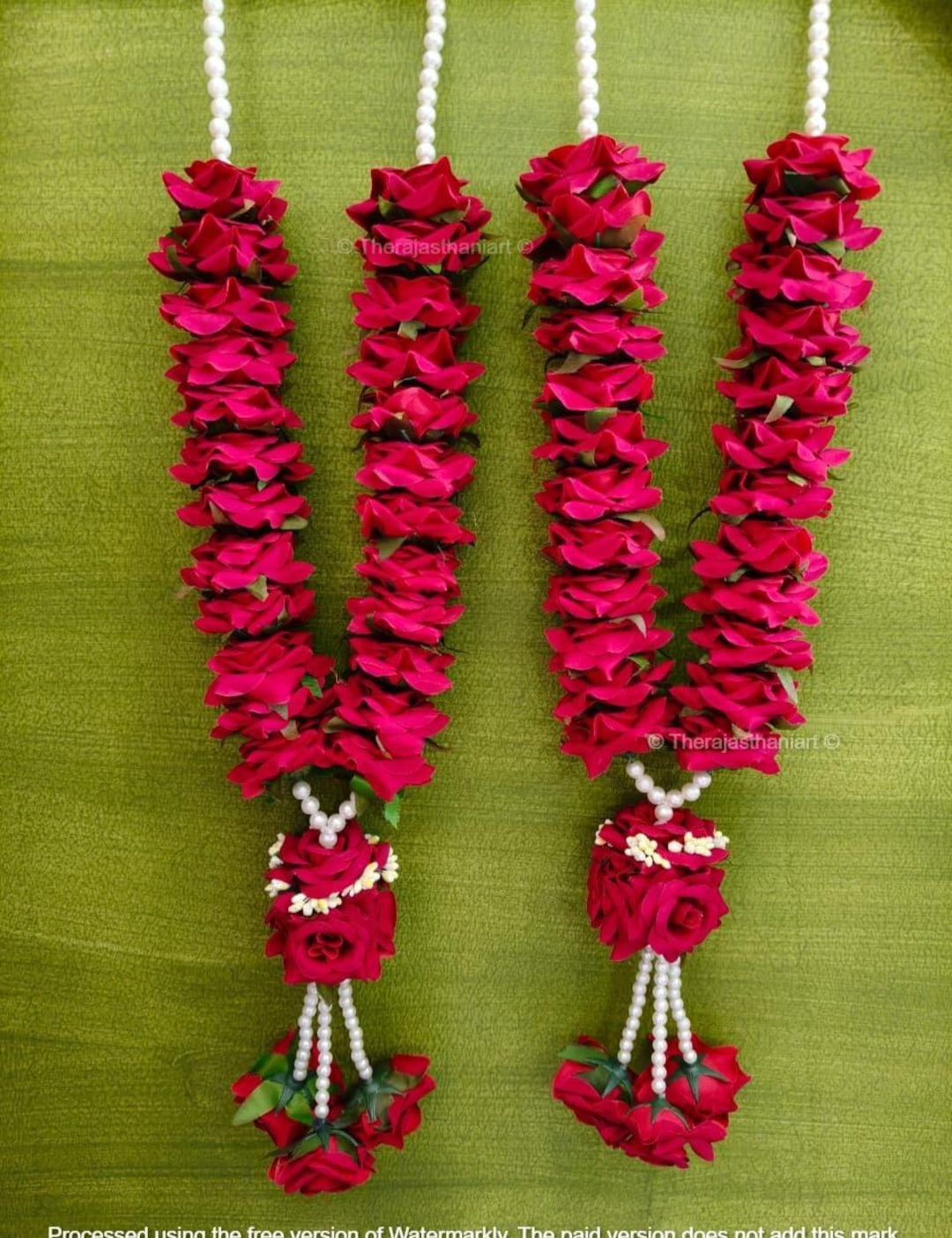 Rose Baby Breath Varmala, Indian Punjabi Wedding Bride Groom Exchange ...