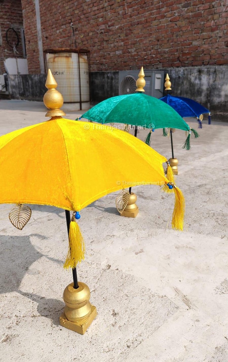Velvet Table Decoration Umbrella With Stand–rajasthani Jaipuri Boho ...