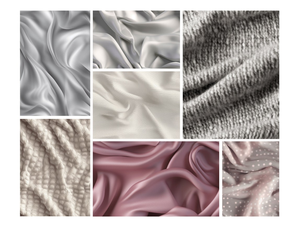 Elegant Fold Textures (seamless) | Satin, Knitted, 3D Waves, Photoshop ...