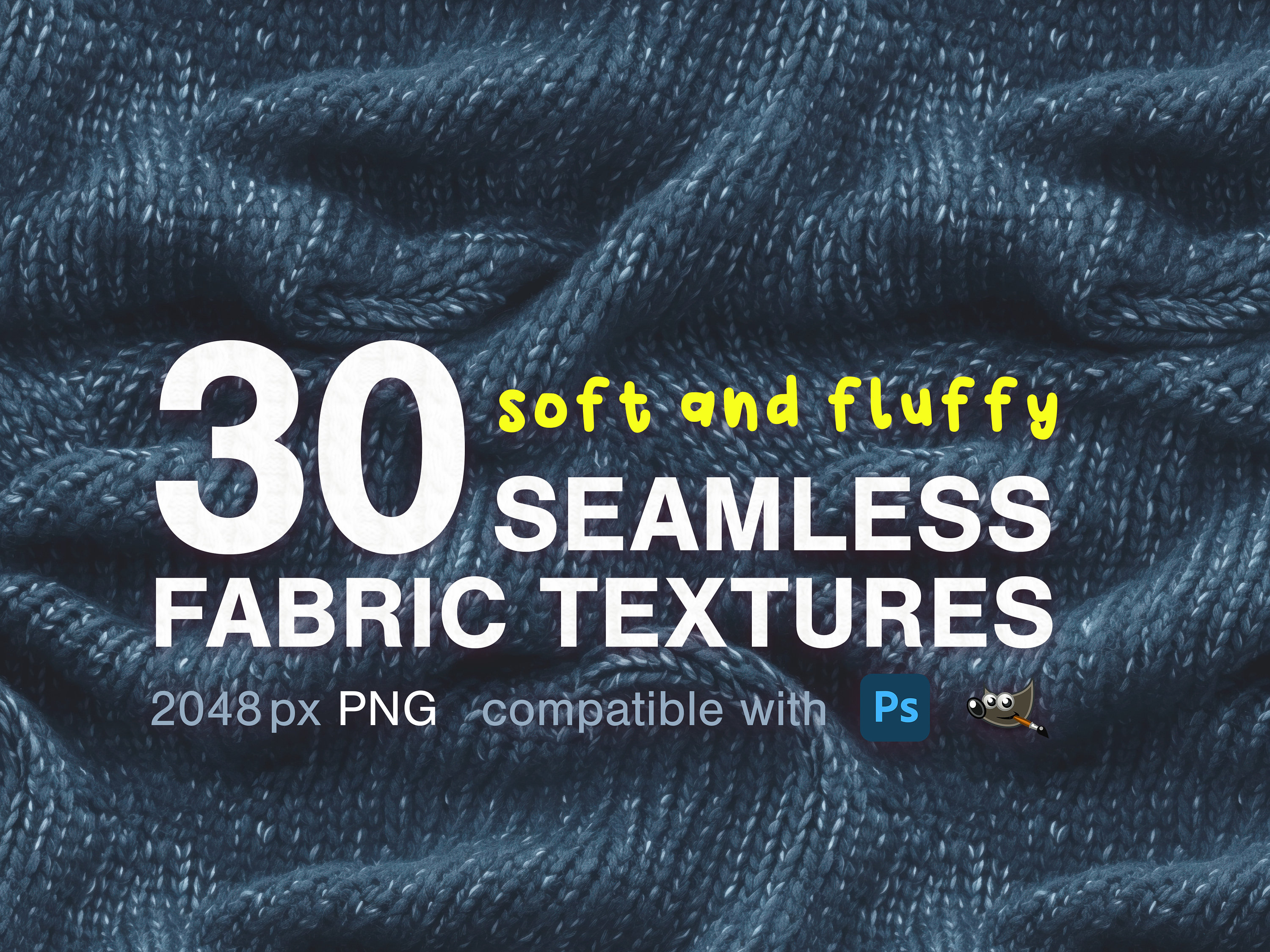 Seamless Warm Cozy Fabric Textures, Photoshop Patterns, PNG Bundle ...