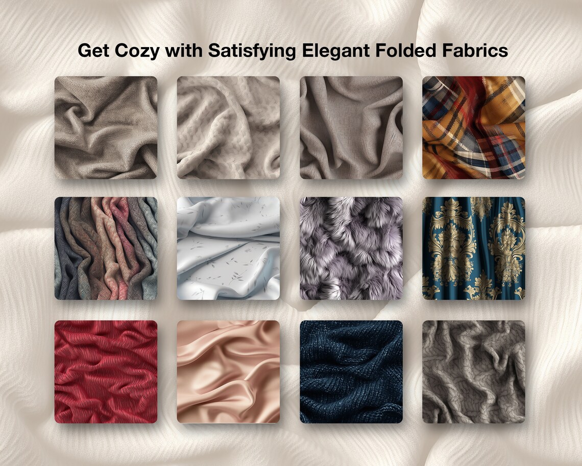 Elegant Fold Textures (seamless) | Satin, Knitted, 3D Waves, Photoshop ...