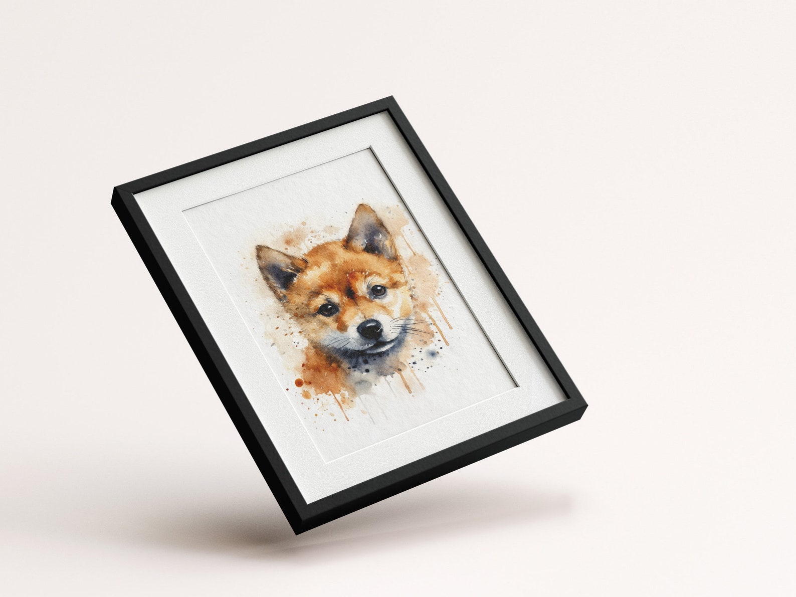 Baby Shiba Inu Watercolor Print, "hachi", 300 Dpi, Cute Doggo, Doge ...