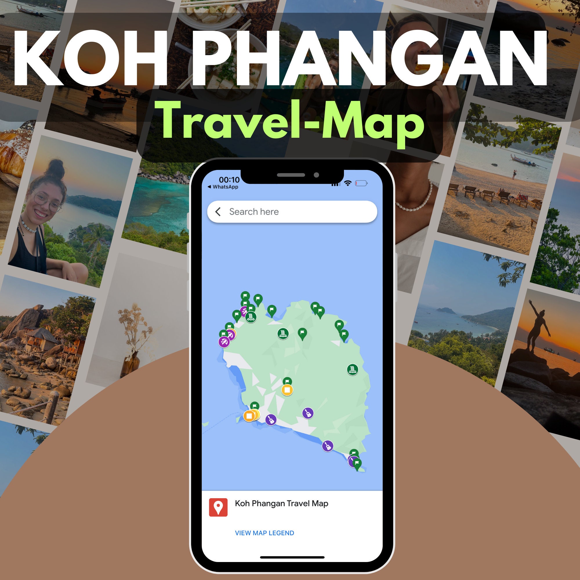 Koh Phangan Interactive Travel Map 20 Pages E-book Koh Phangan, Thailand Travel Guide - Etsy