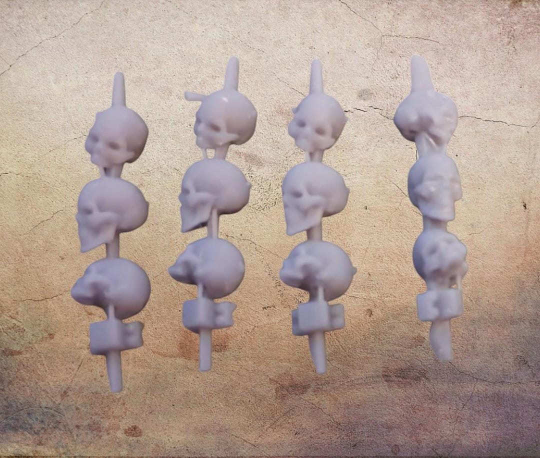 Skulls on a Stick.( 4x Poles). - Etsy