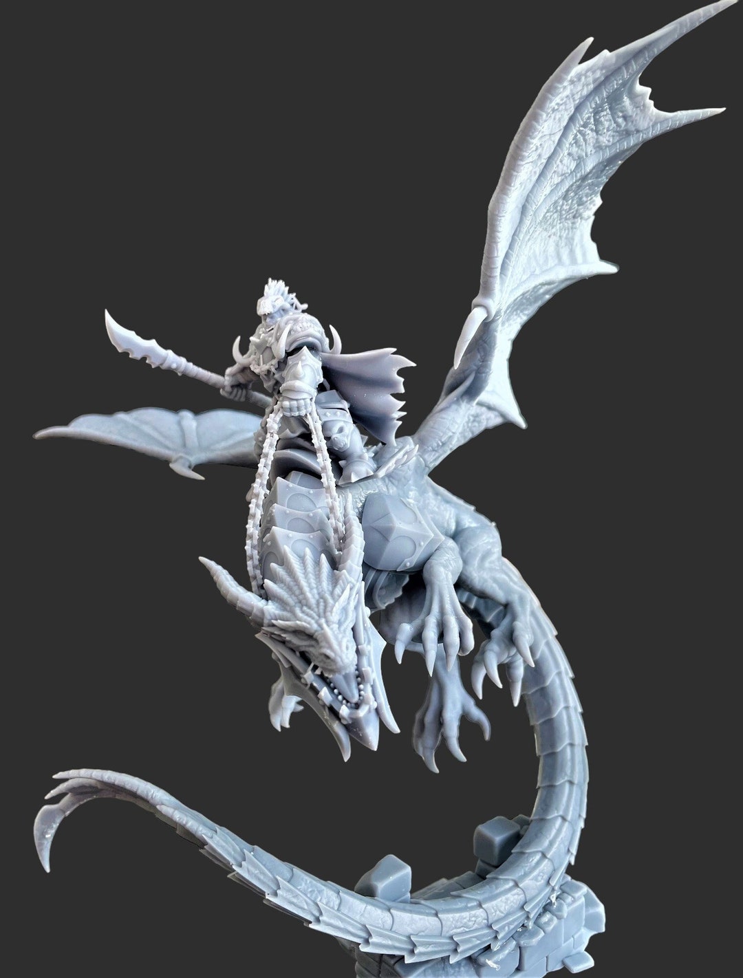 Khur Gann, Orc Warlord on Dragon / 3D Miniature for Wargaming and ...