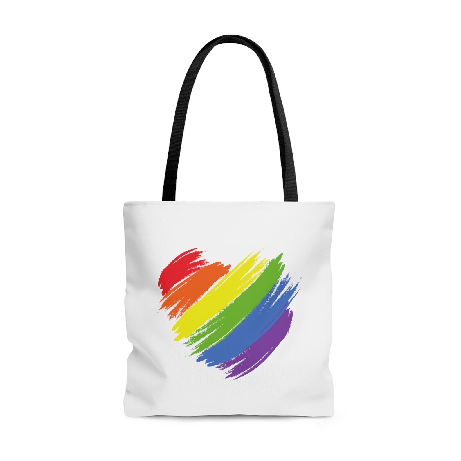 Pride Rainbow Heart Bag, LGBTQ Pride, Rainbow Love, Rainbow Pride Art ...
