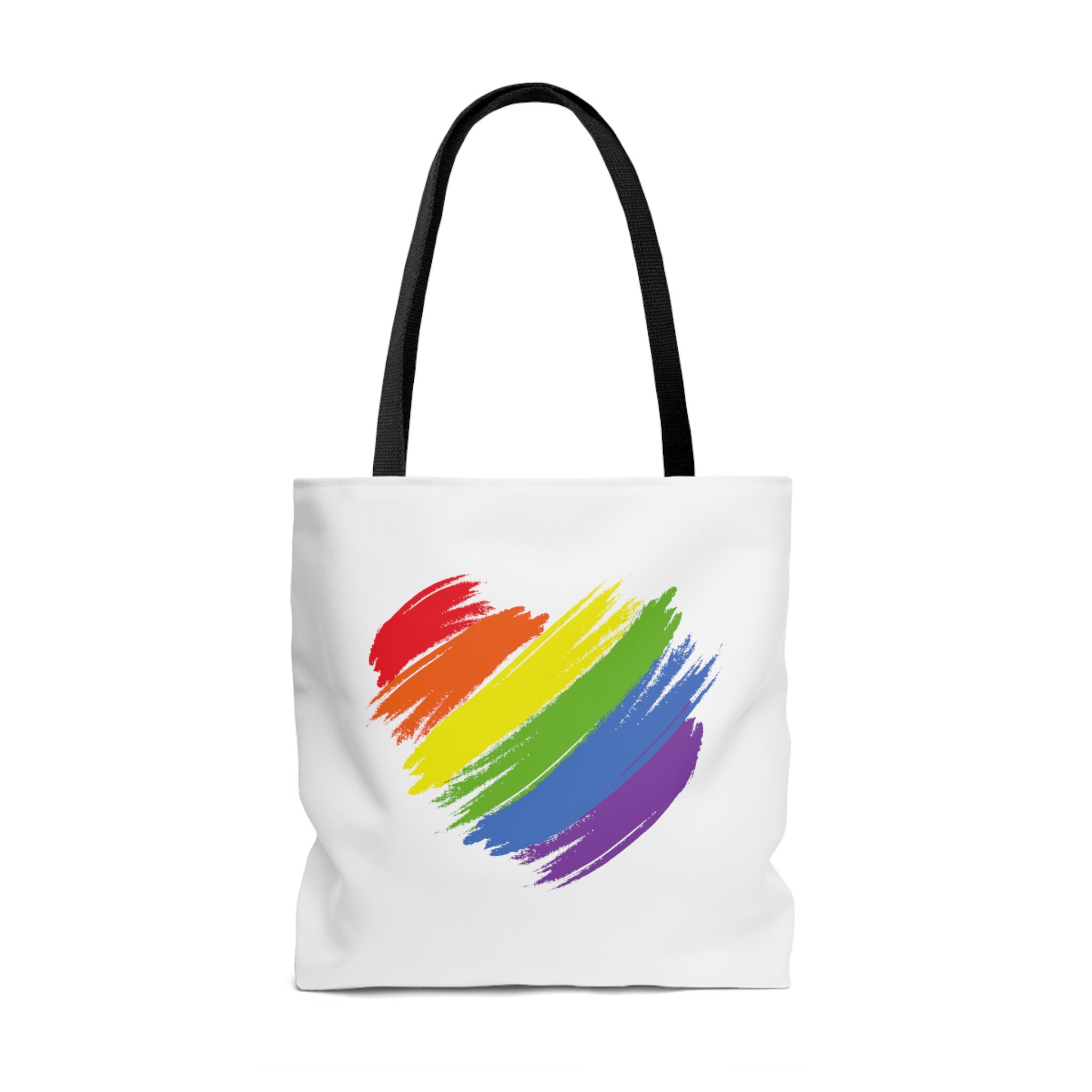 Pride Rainbow Heart Bag, LGBTQ Pride, Rainbow Love, Rainbow Pride Art ...