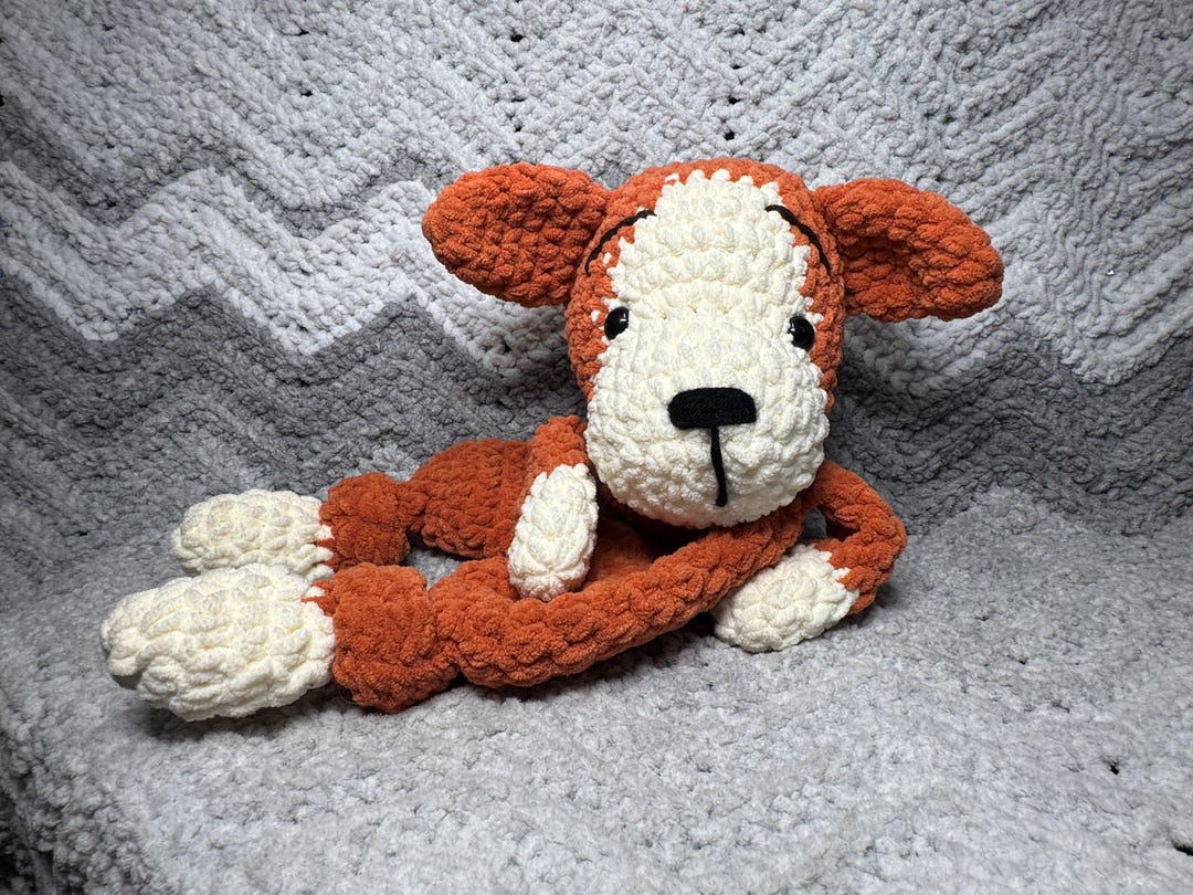 Handmade Plush Puppy | Crochet Stuffed Dog With Safety Eyes | Soft ...
