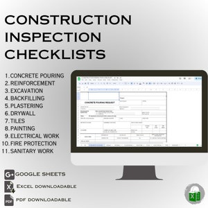 Construction Inspection Checklist - Etsy
