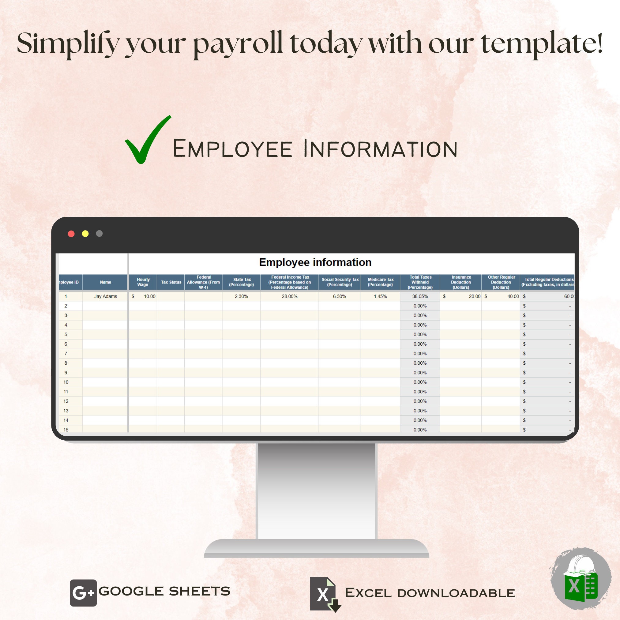 Comprehensive Payroll Calculator - Etsy