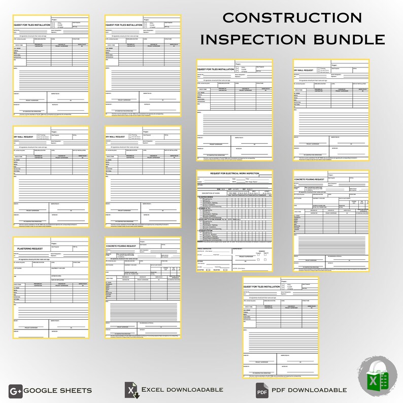 Construction Inspection Checklist - Etsy