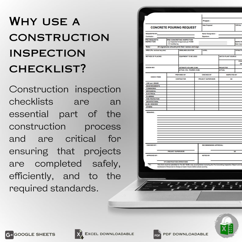 Construction Inspection Checklist - Etsy