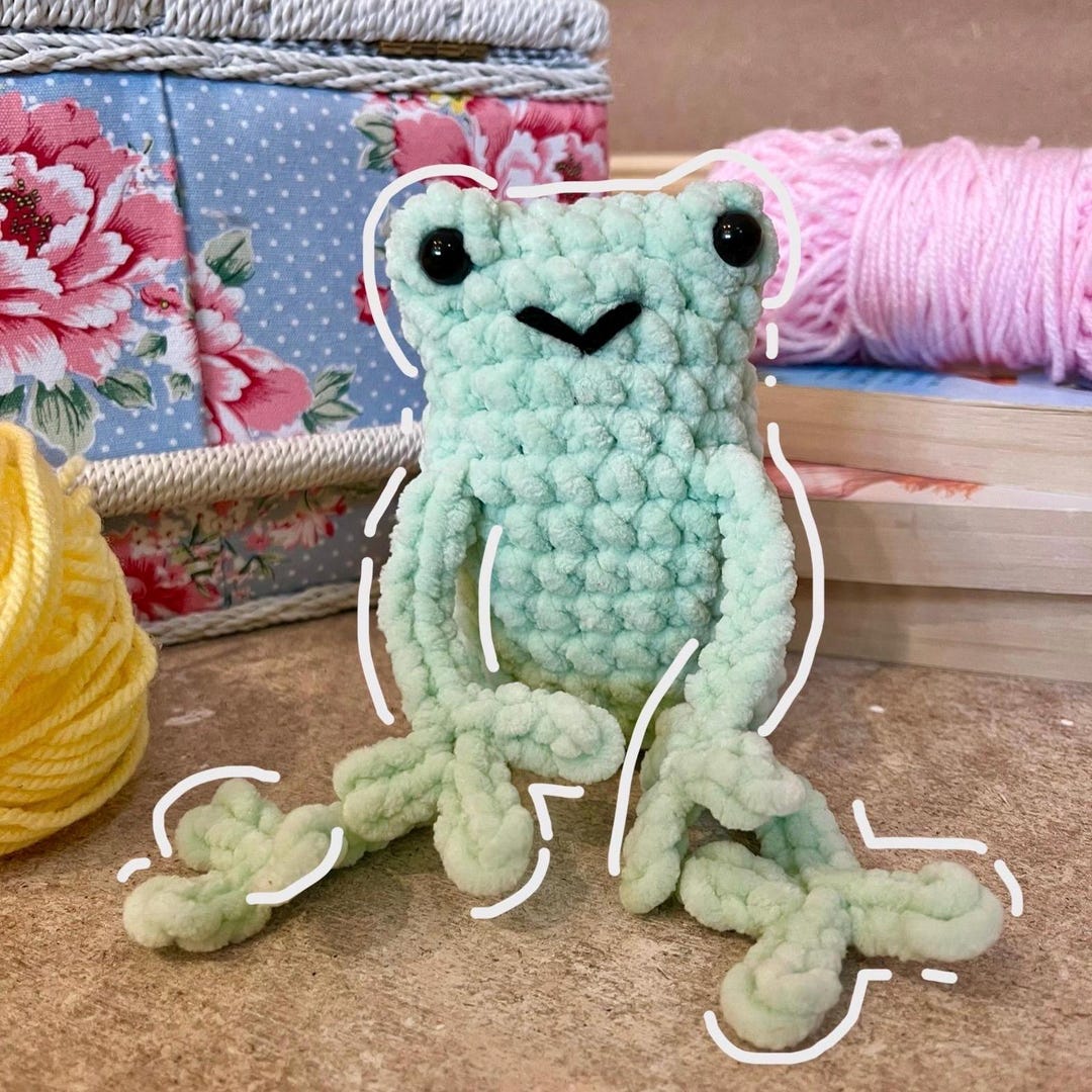 Crochet Leggy Funny Frog Teddy/soft Toy/silly Froggy Toy - Etsy